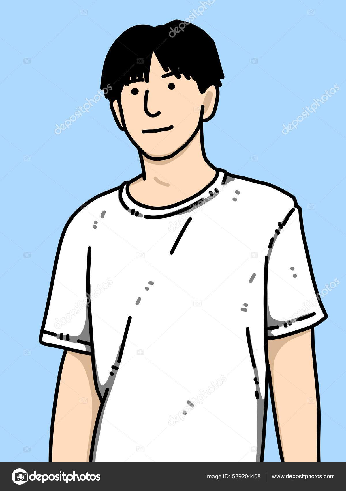 Cute Man Cartoon Blue Background Stock Illustration by ©pongsak14 ...