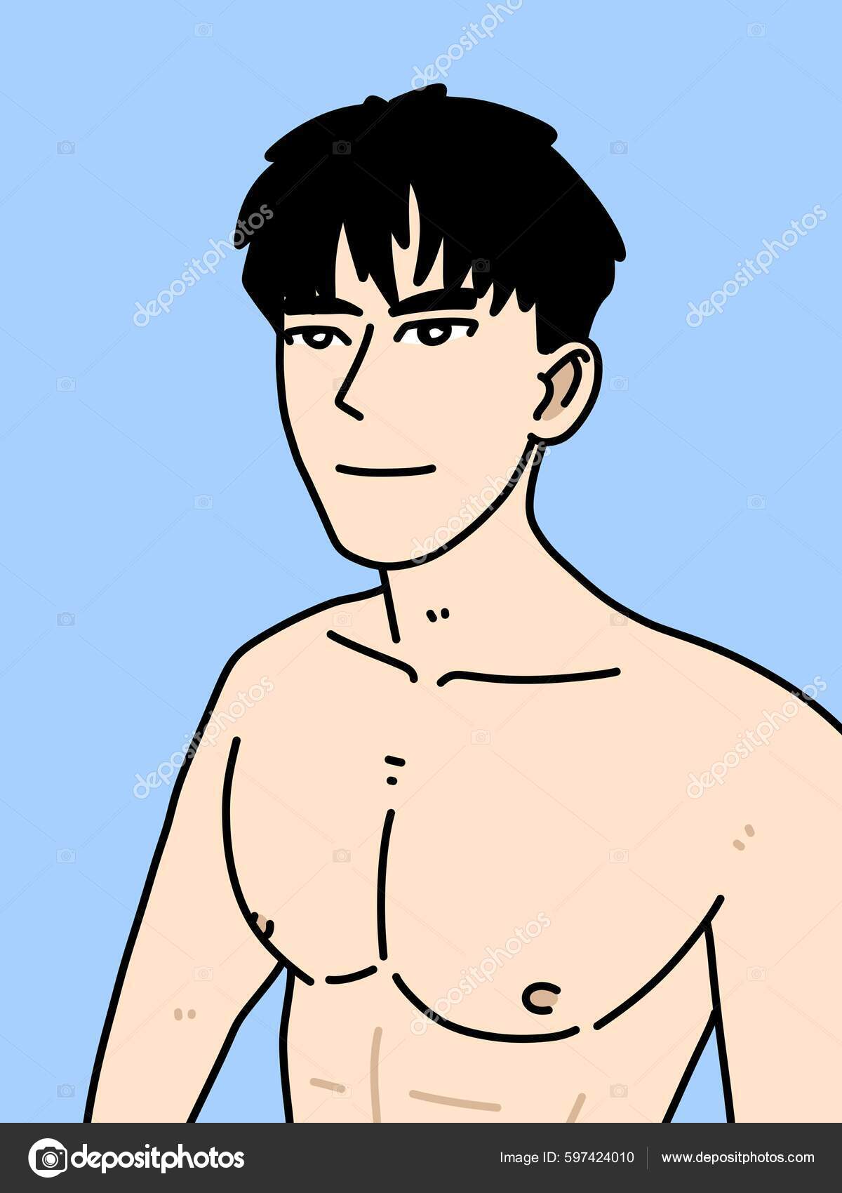 Cute Man Cartoon Blue Background Stock Illustration by ©pongsak14 ...