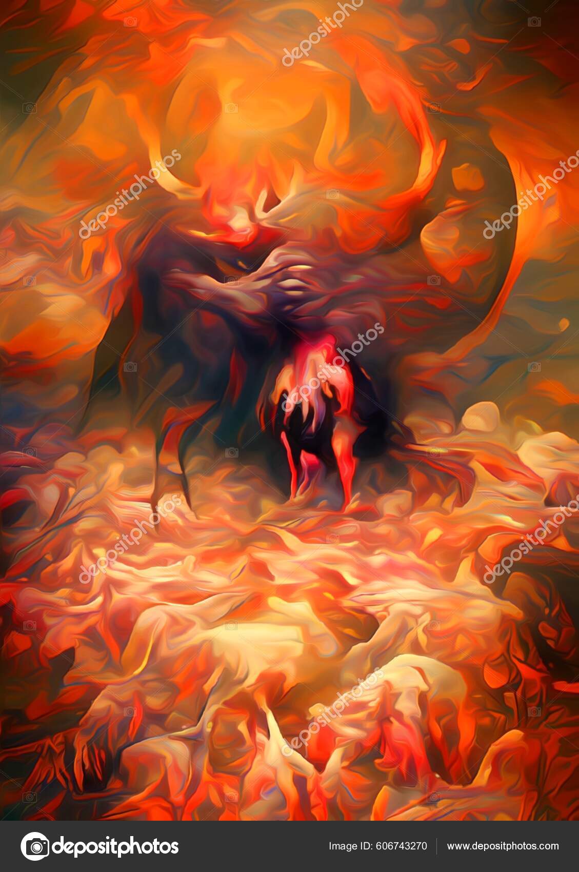 Art Color Monster Fire Hell Stock Illustration by ©pongsak14 #606743270
