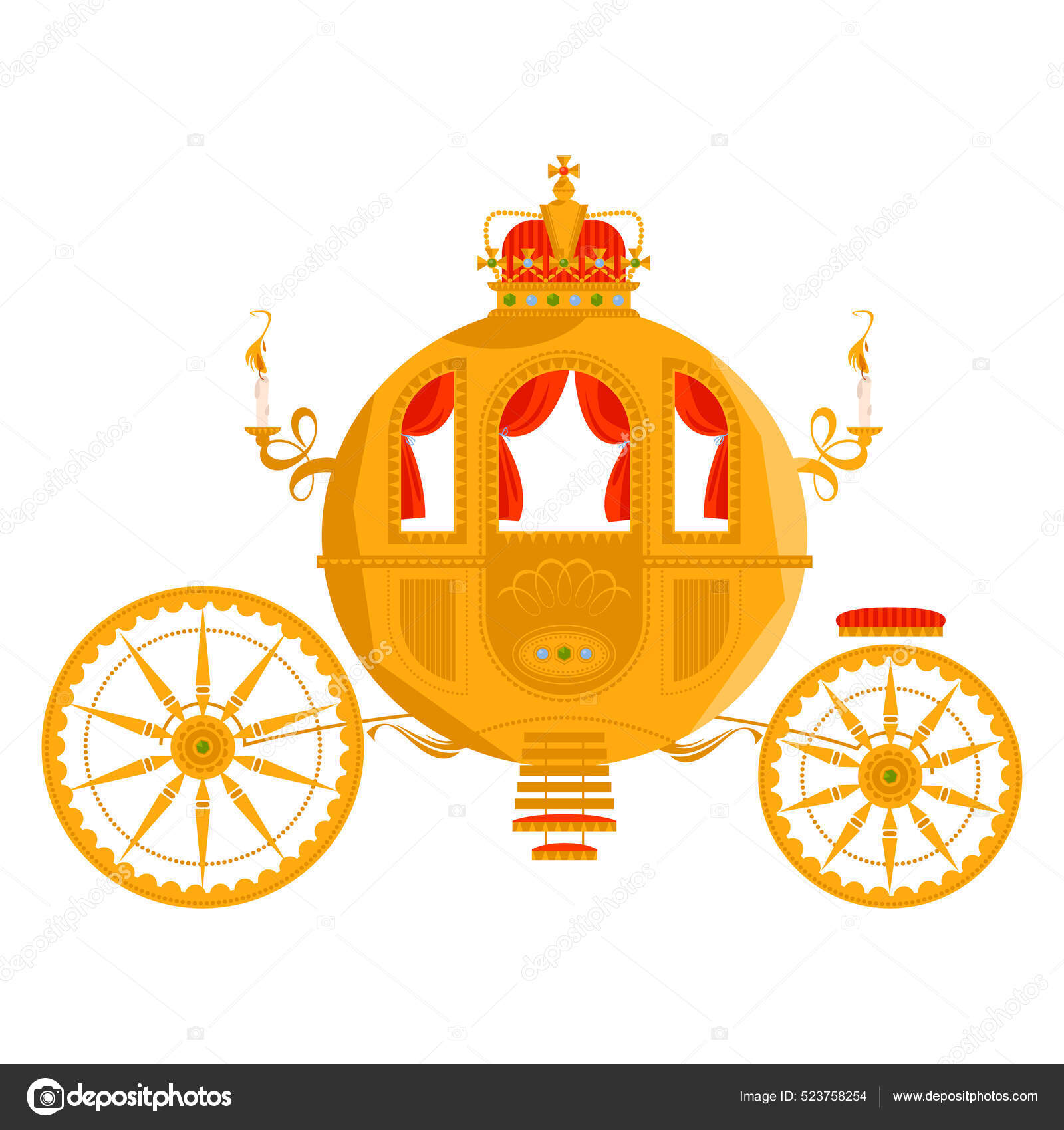 Princesa Fantasy Carriage Ilustración Vectorial Vector De Stock Por ©ngvozdeva 523758254