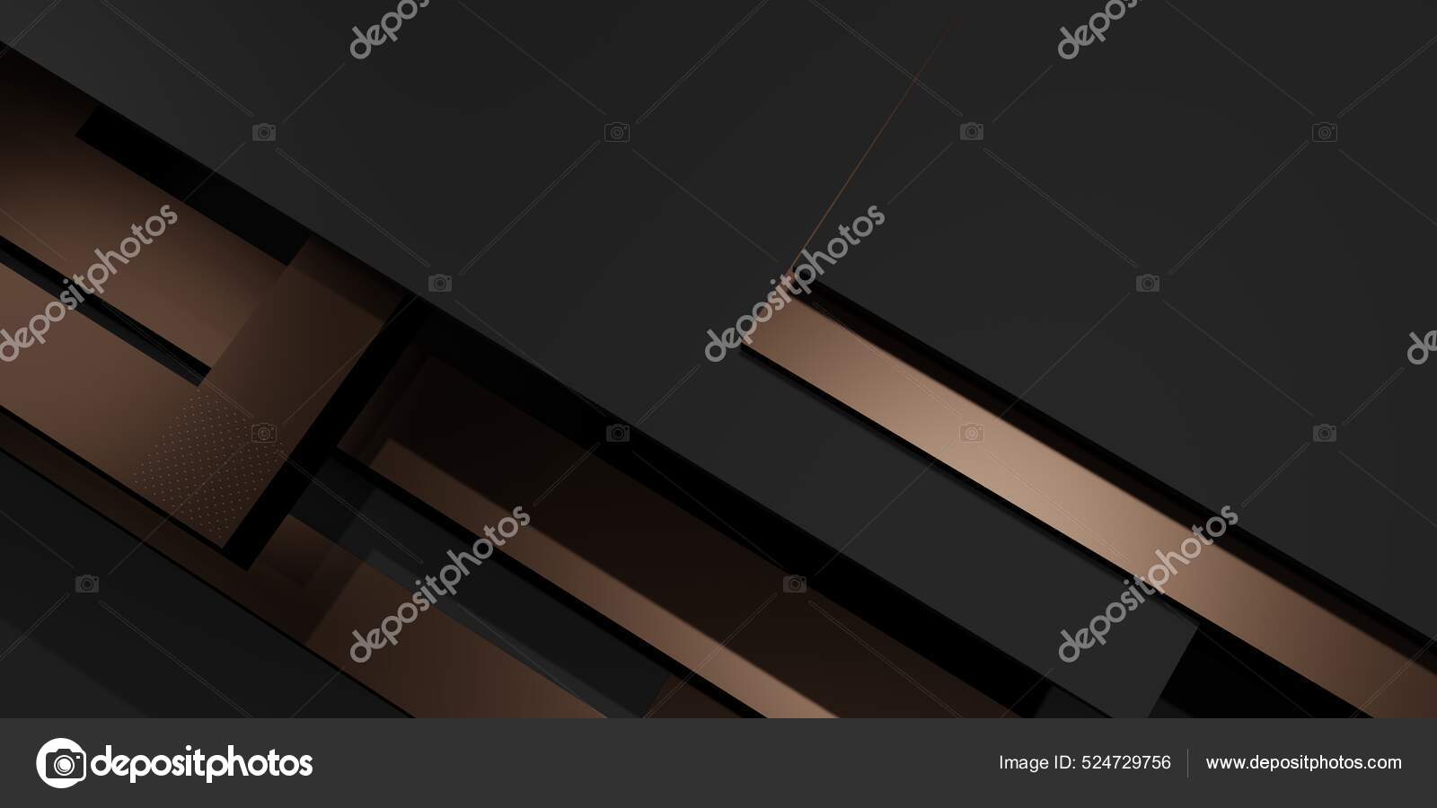 Abstract Black Gold Frame Background Text Content Layout Illustration ...