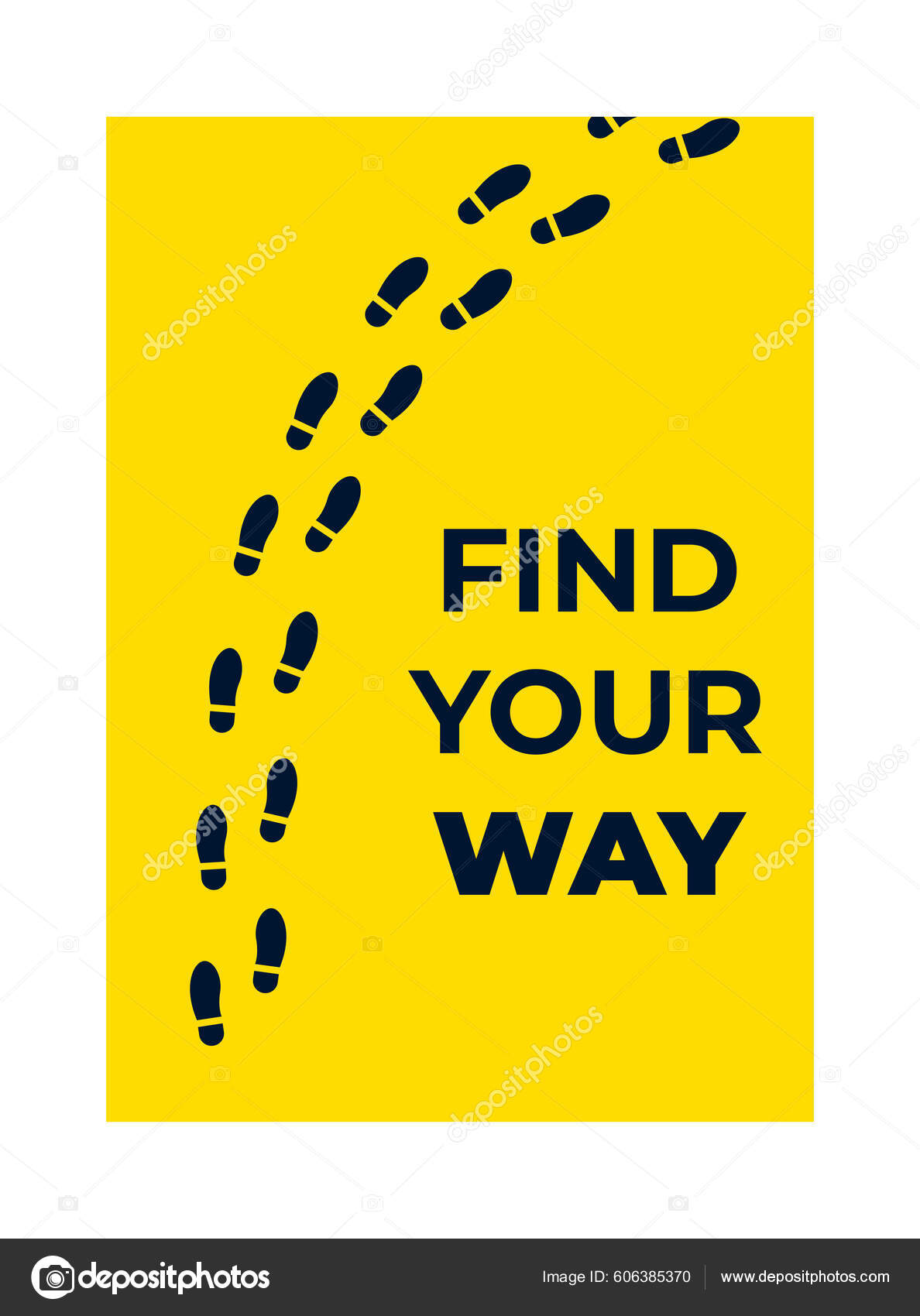Motivation Poster Wall Poster Otivation Text Illustration Find Your Way ...