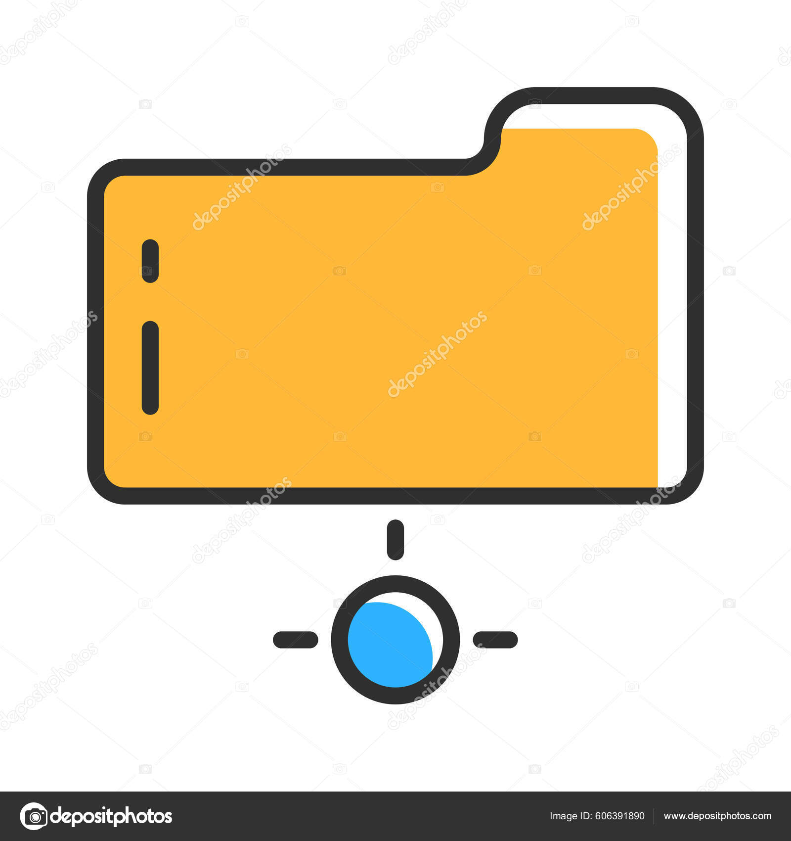 File Management Line Icon Folder Logo Vector Illustartion Vecteur par ...
