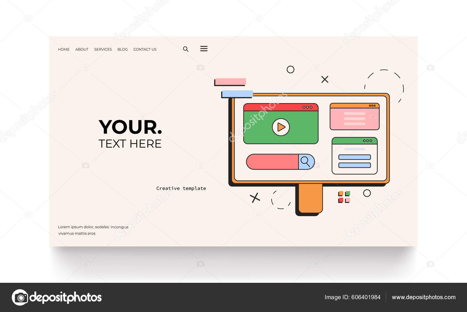 Web Design Landing Page Concept Lesson Background Design Lesson ...