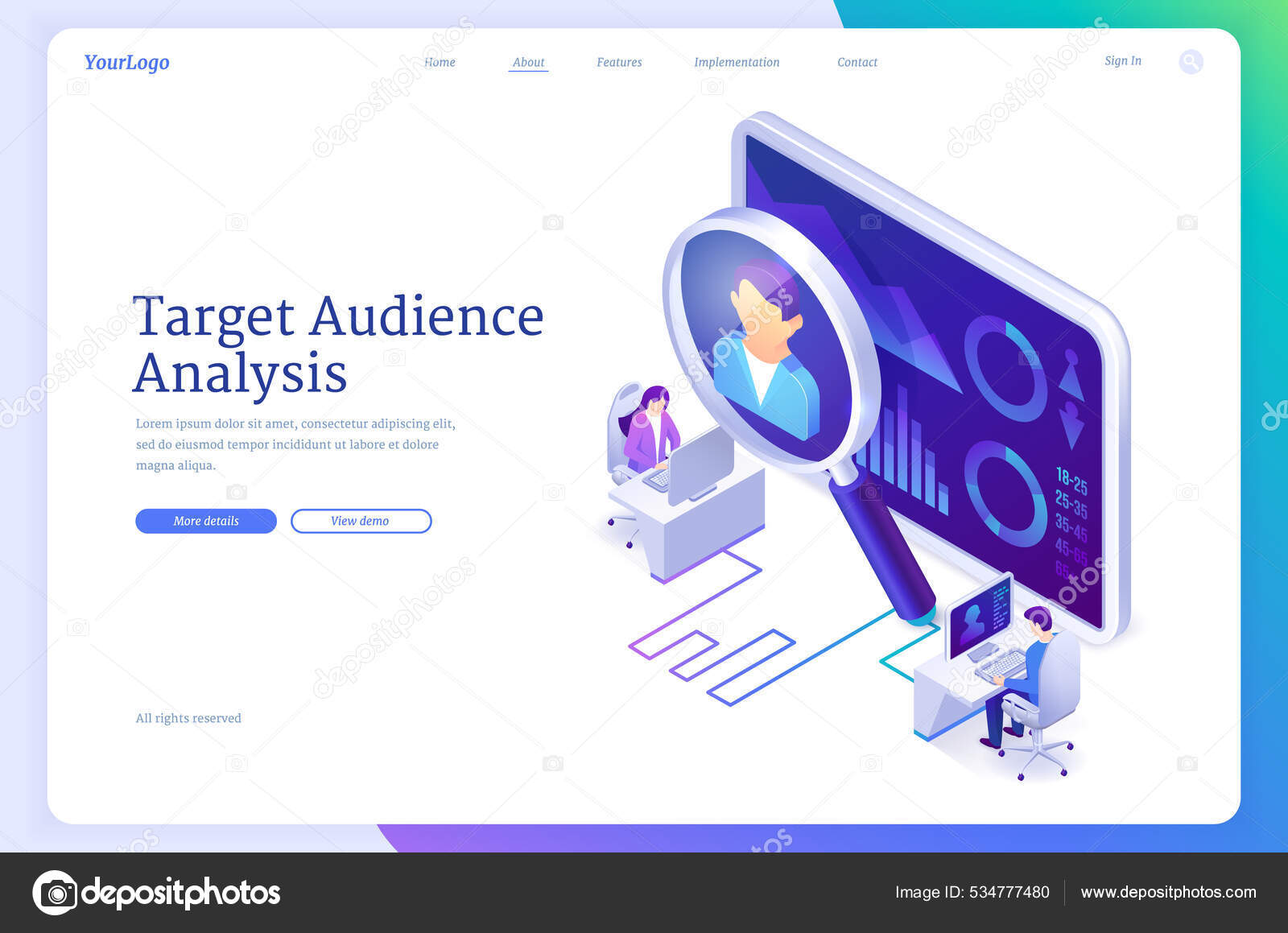 Target audience analysis banner Stock Vector Image by ©klyaksun #534777480