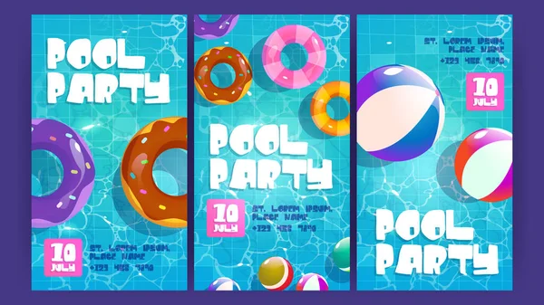 Pool party flyer imágenes de stock de arte vectorial | Depositphotos
