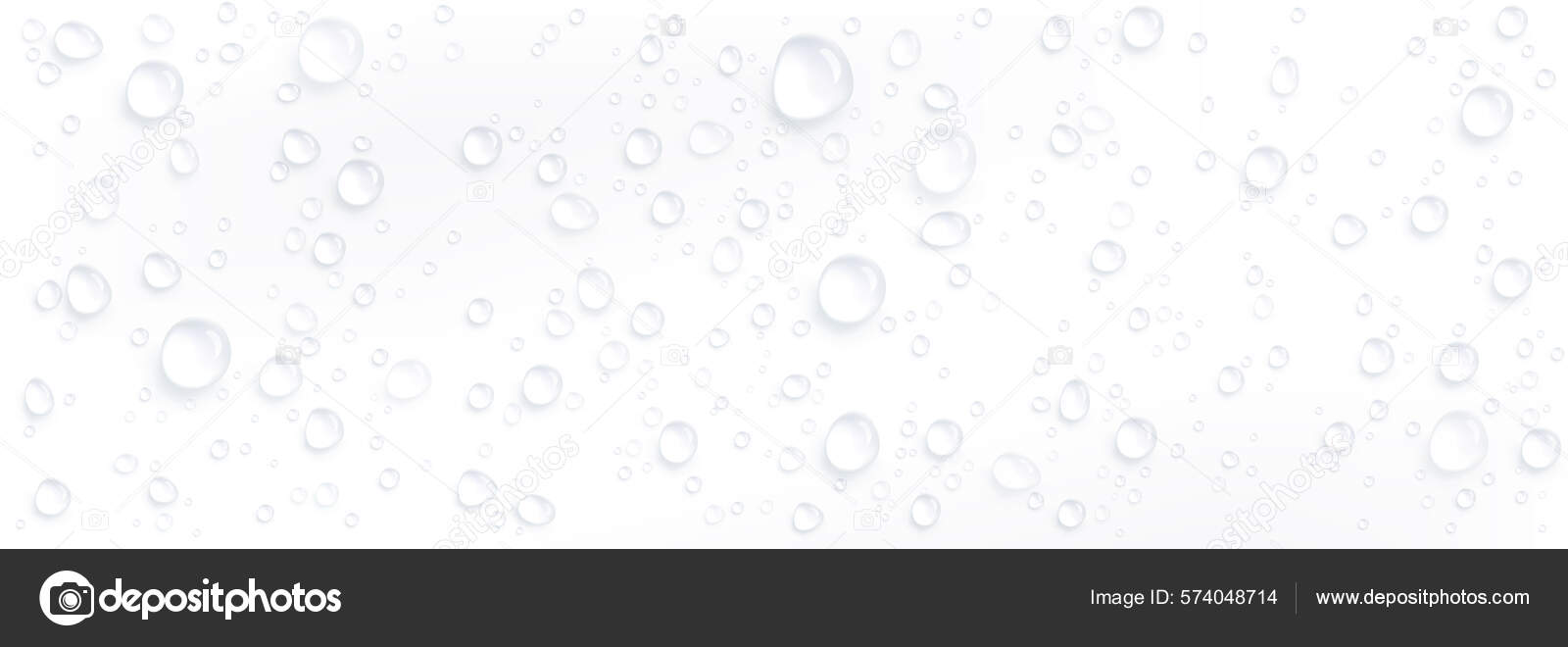 Clear Water Drops Dew Dripping Rain Droplets Isolated White Background ...