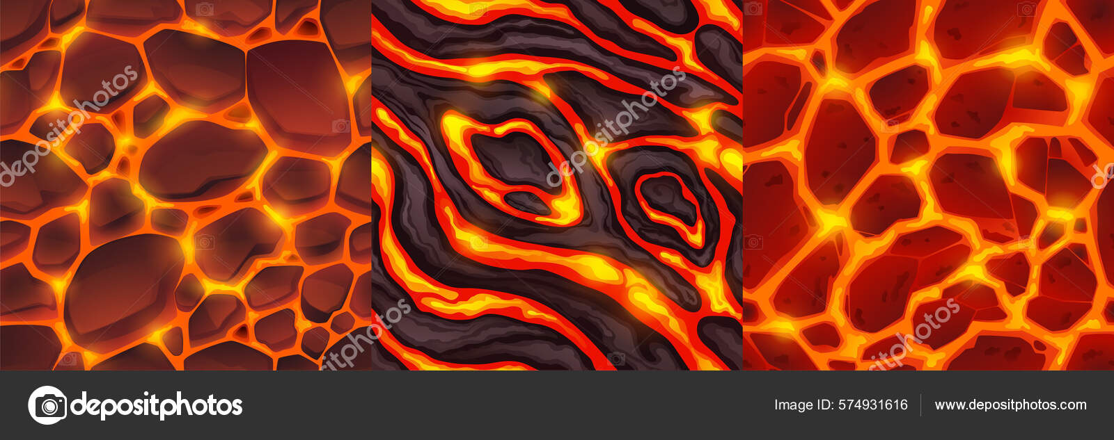Seamless Lava Texture Lava Texture Vector Images | Depositphotos