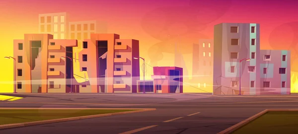 Car Accident City Street Corner Vector Cartoon Illustration Two Smashed ...