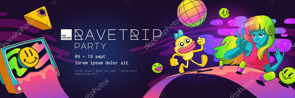 1960s psychedelic girl Vector Art Stock Images | Depositphotos