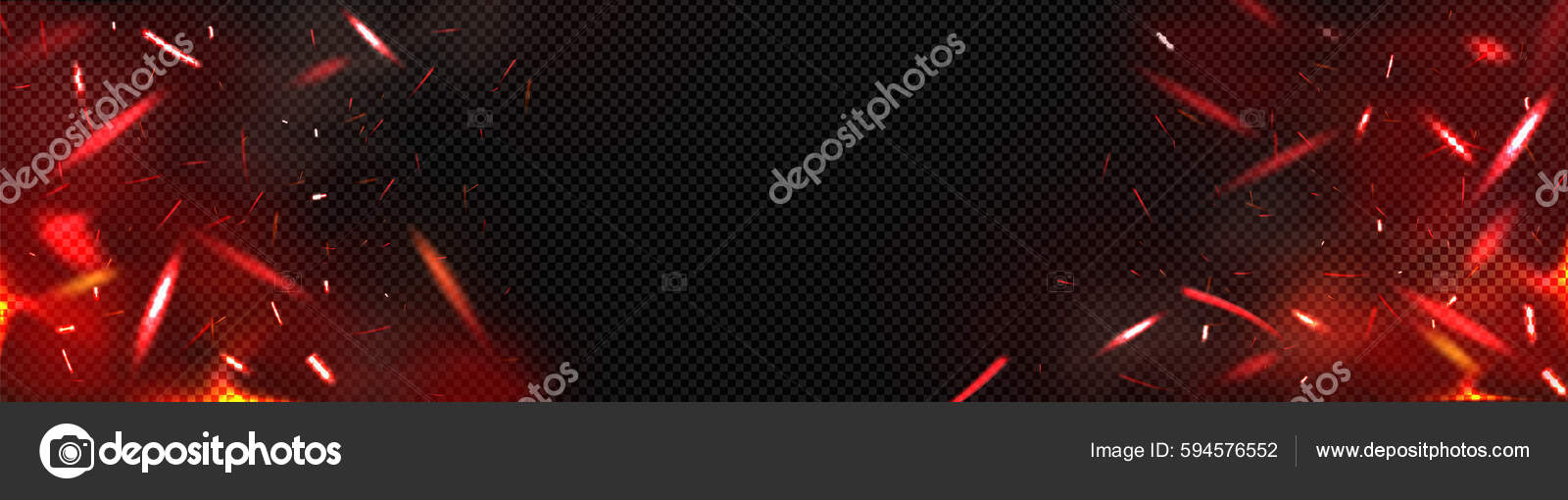 Red Fire Sparks Overlay Effect Burning Campfire Flame Ember Particles ...