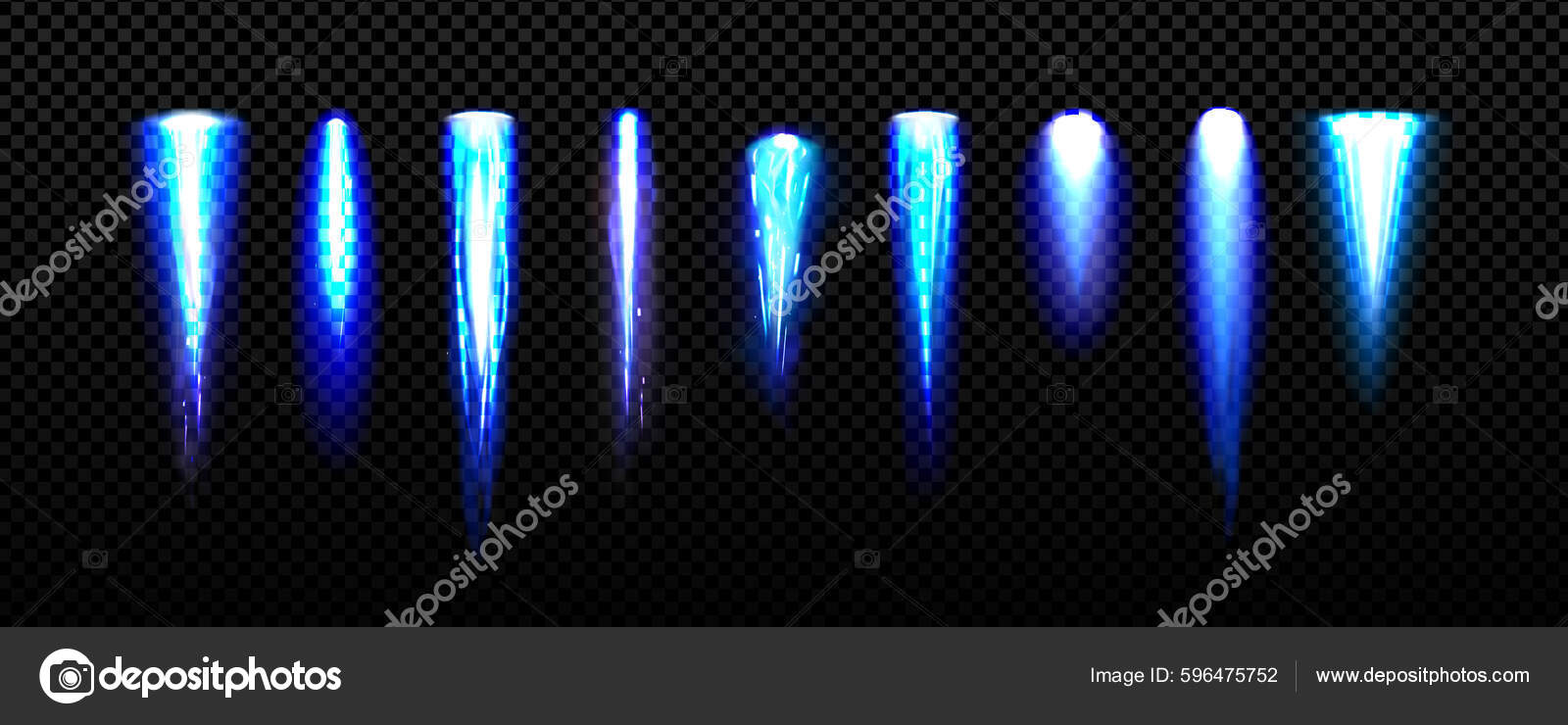 Jetpack Light Blue Fire Flames Space Rocket Shuttle Launch Comet Stock ...