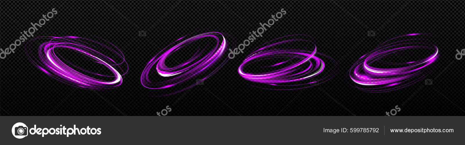 Glow Spinning Circles Speed Motion Effect Circle Waves Thunder Energy ...