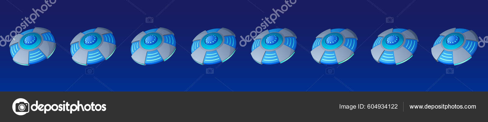 Flying Ufo Saucer Animation Sprite Sheet Effect Alien Spaceship ...