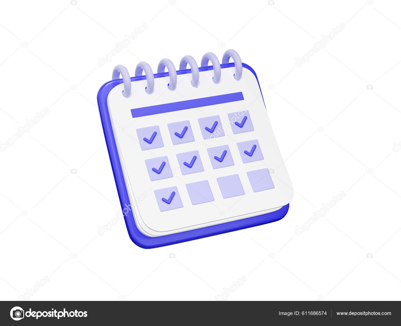 Calendar Checklist Date Schedule Icon Concept Work Agenda Business ...
