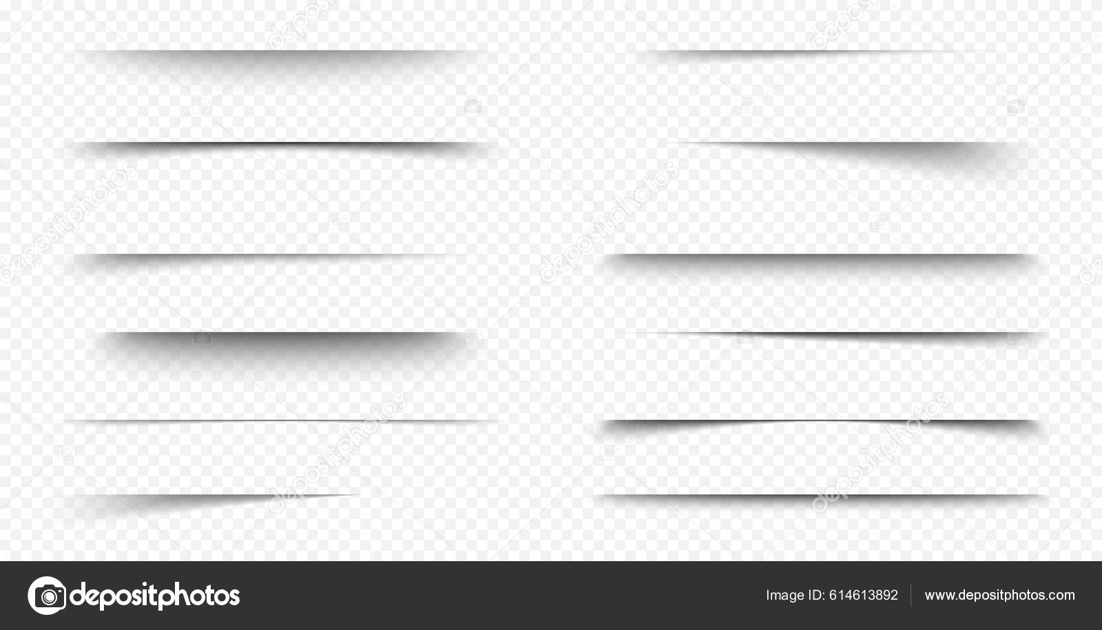 Vettoriale stockStrisce Ombra Linee Realistiche Effetto Sovrapposizione ...