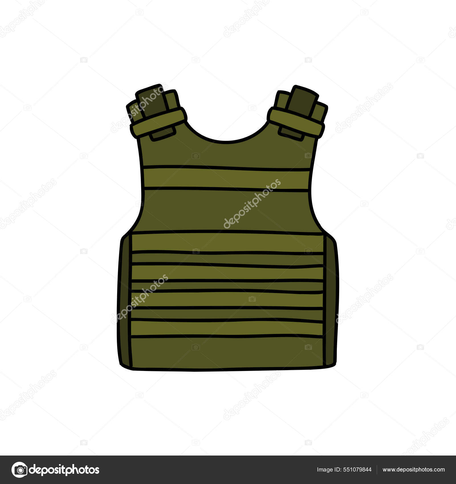 Body Armor Doodle Icon Vector Illustration Stock Illustration by ©pani ...