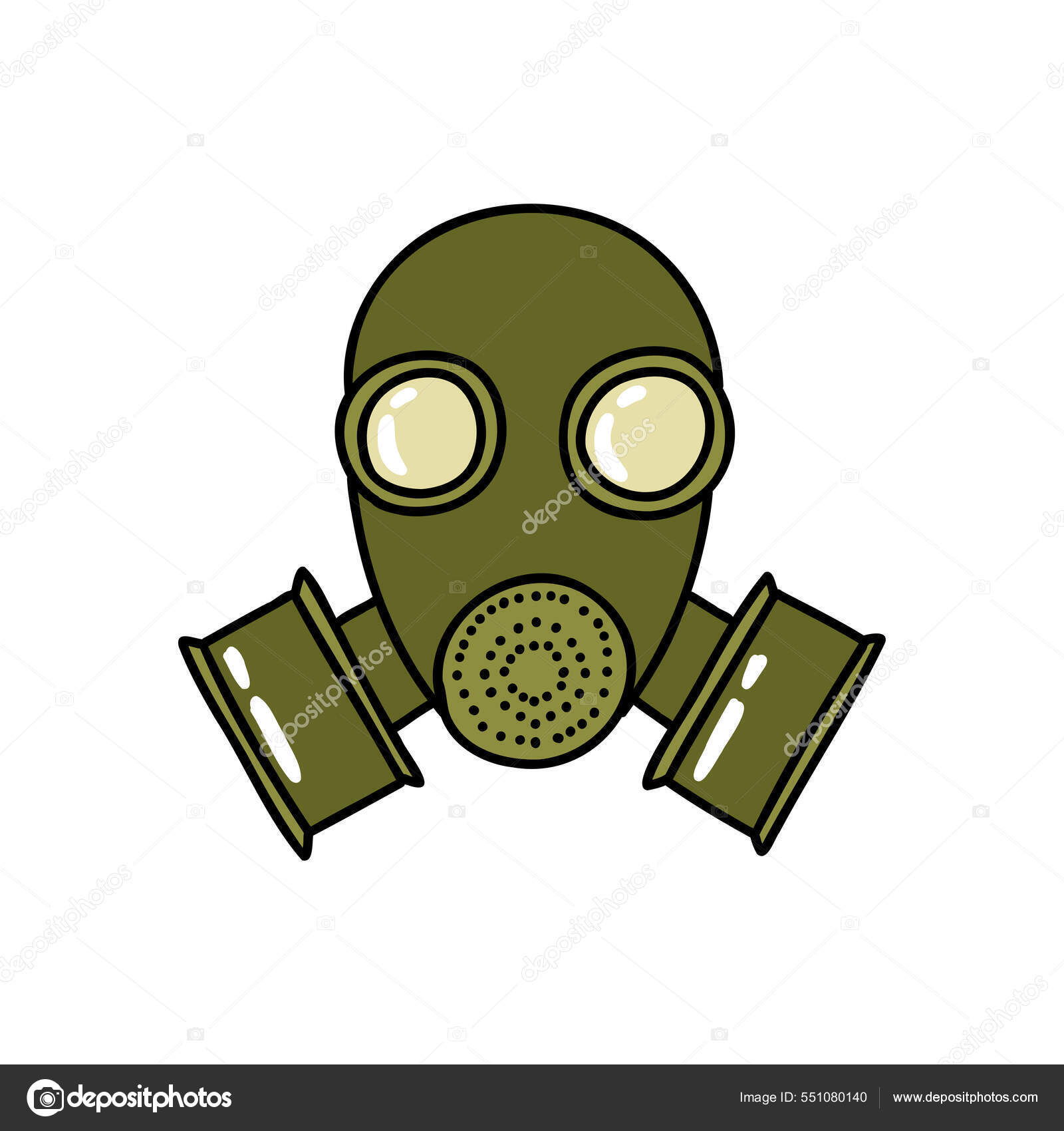 Gas Mask Doodle Icon Vector Illustration Stock Vector Image by ©pani ...