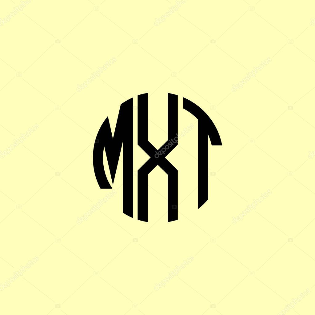 Letras iniciales redondeadas creativas Logo MXT. Será adecuado para qué ...