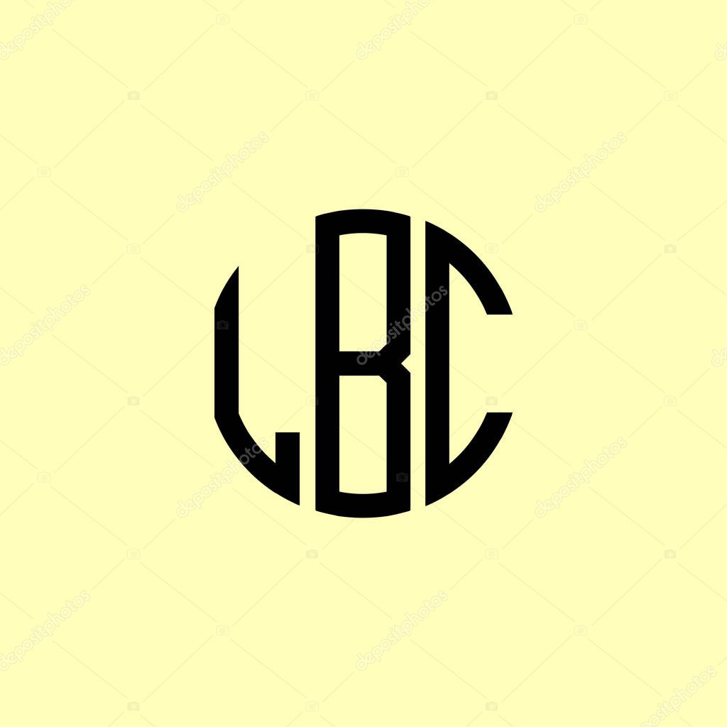 Letras iniciales redondeadas creativas Logotipo LBC. Será adecuado para ...