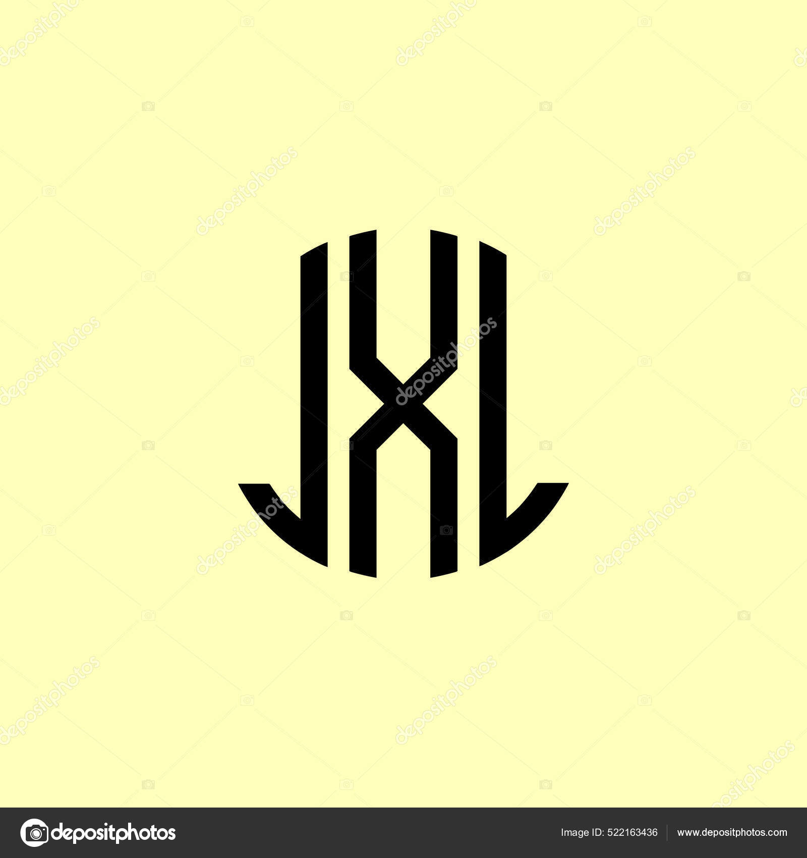 Letras Iniciales Redondeadas Creativas Logo Jxl Será Adecuado Para Qué ...