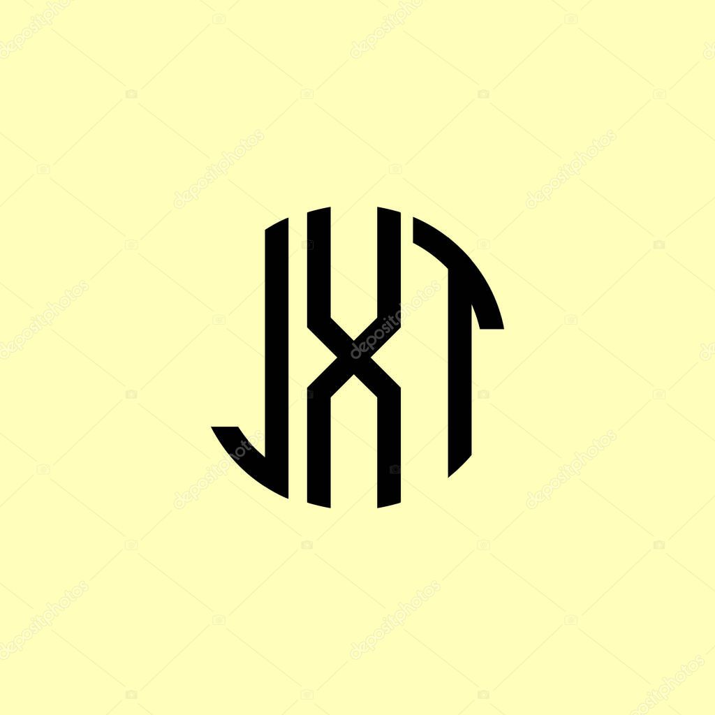 Letras iniciales redondeadas creativas Logo de JXT. Será adecuado para ...