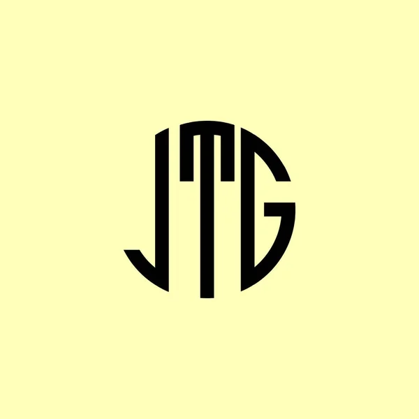 Letras iniciales redondeadas creativas Logo de JTG. Será adecuado para ...