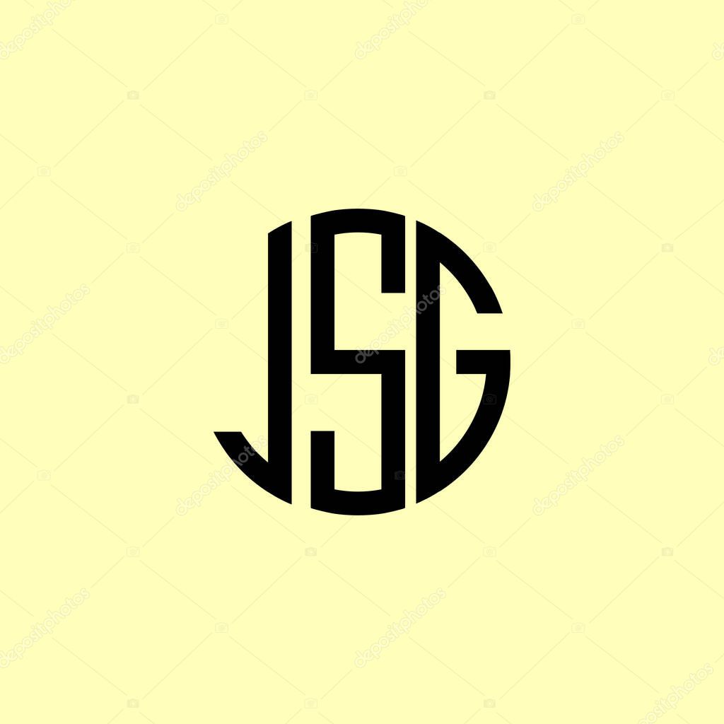 Letras iniciales redondeadas creativas Logo de JSG. Será adecuado para ...