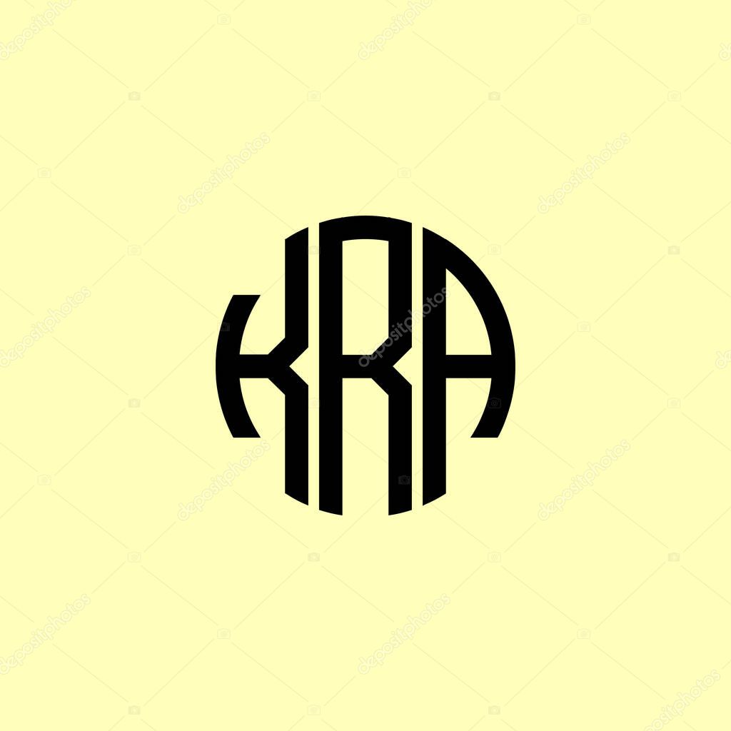 Letras iniciales redondeadas creativas KRA Logo. Será adecuado para qué ...