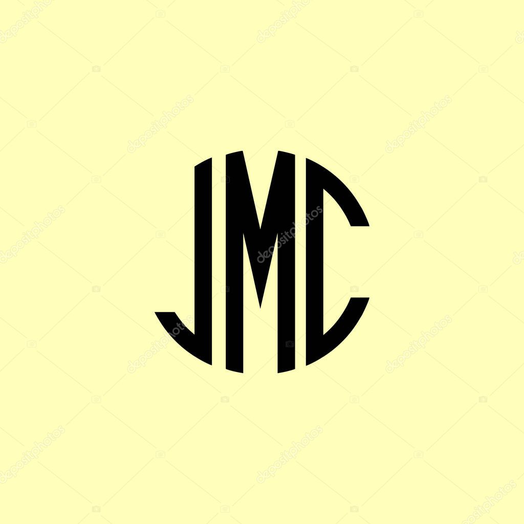 Letras iniciales redondeadas creativas Logo de JMC. Será adecuado para ...