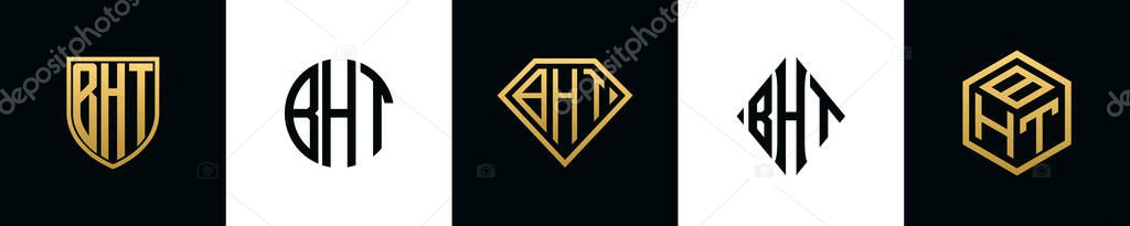 Letras iniciales BHT logo designs Bundle. Este set incluía Escudo ...