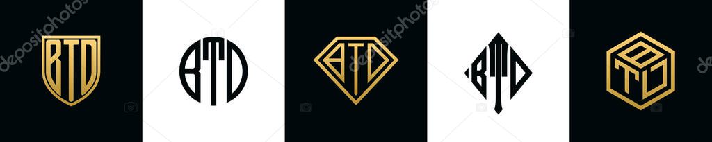 Letras iniciales BTD logo designs Bundle. Este set incluía Escudo ...