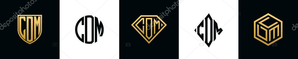 Letras iniciales CDM logo designs Bundle. Este set incluía Escudo ...