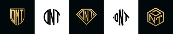 Letras iniciales DNT logo designs Bundle. Este set incluía Escudo ...