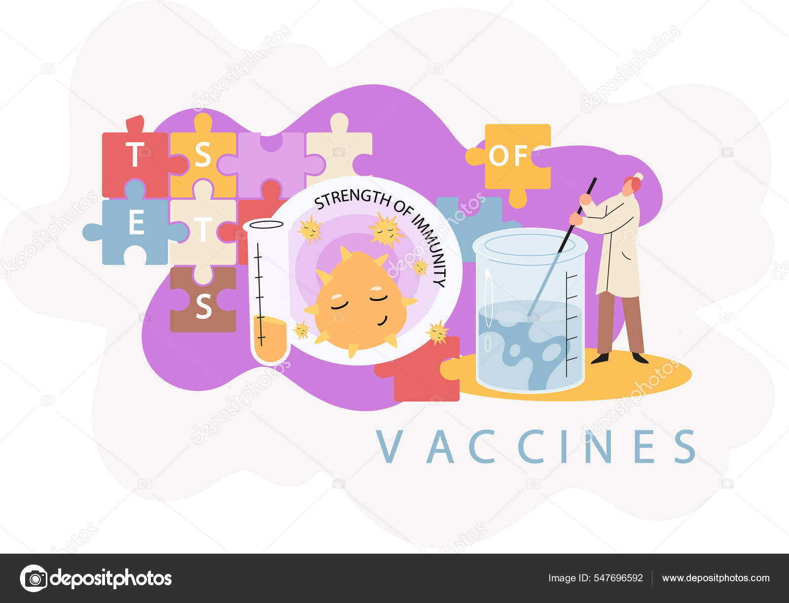 Strength of immunity concept with healthy cute character surrounded by ...