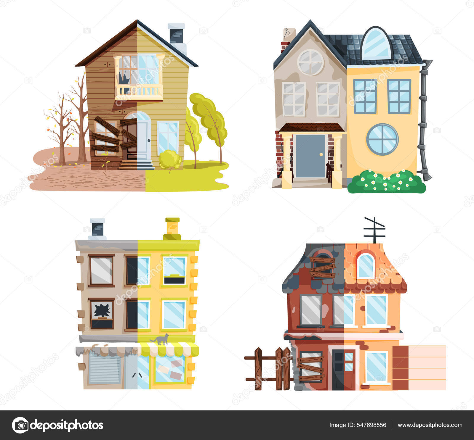 Rundown House Clipart