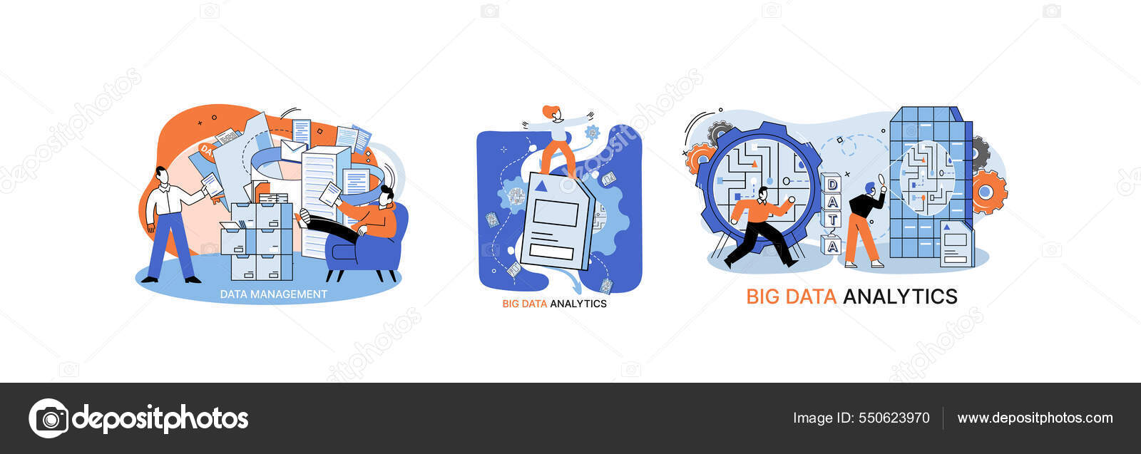 Big data analytics. Process of analyzing complex data sources for ...