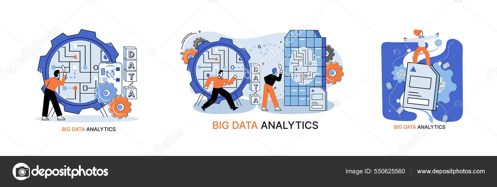 Big data analytics. Process of analyzing complex data sources for ...