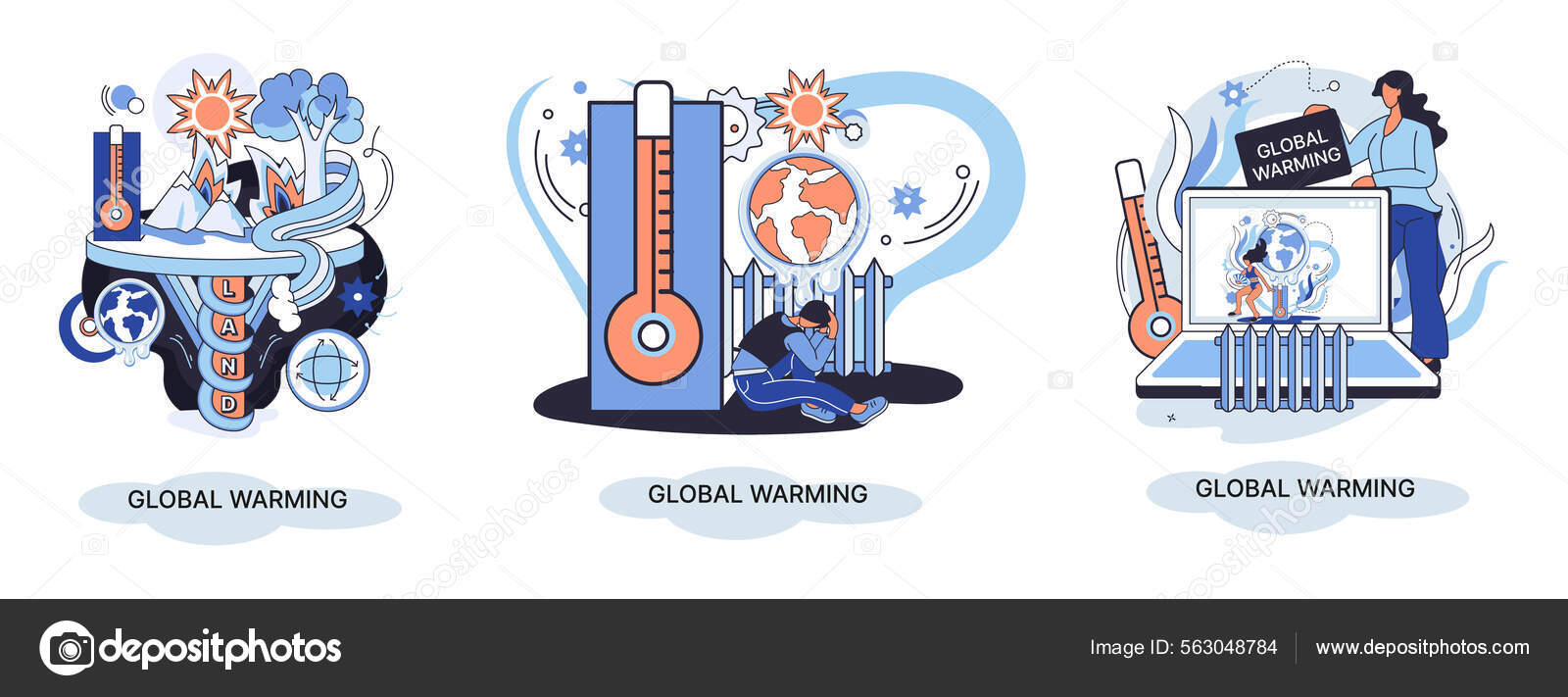Global warming metaphor, human climate change, emissions destroy ...