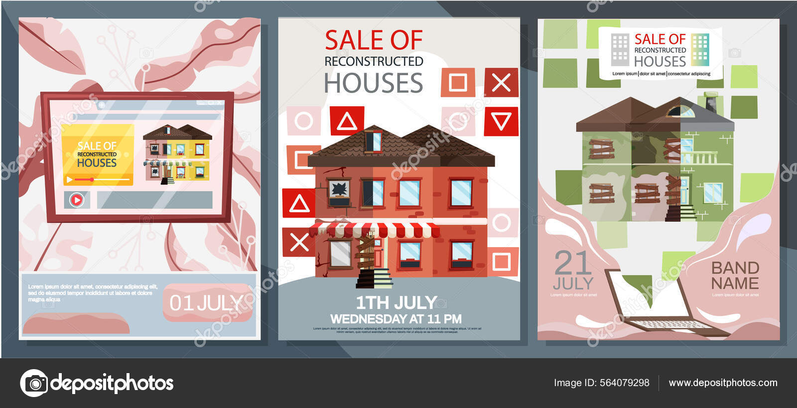 Creative mobile real estate sale web infographics concept. Sale of ...