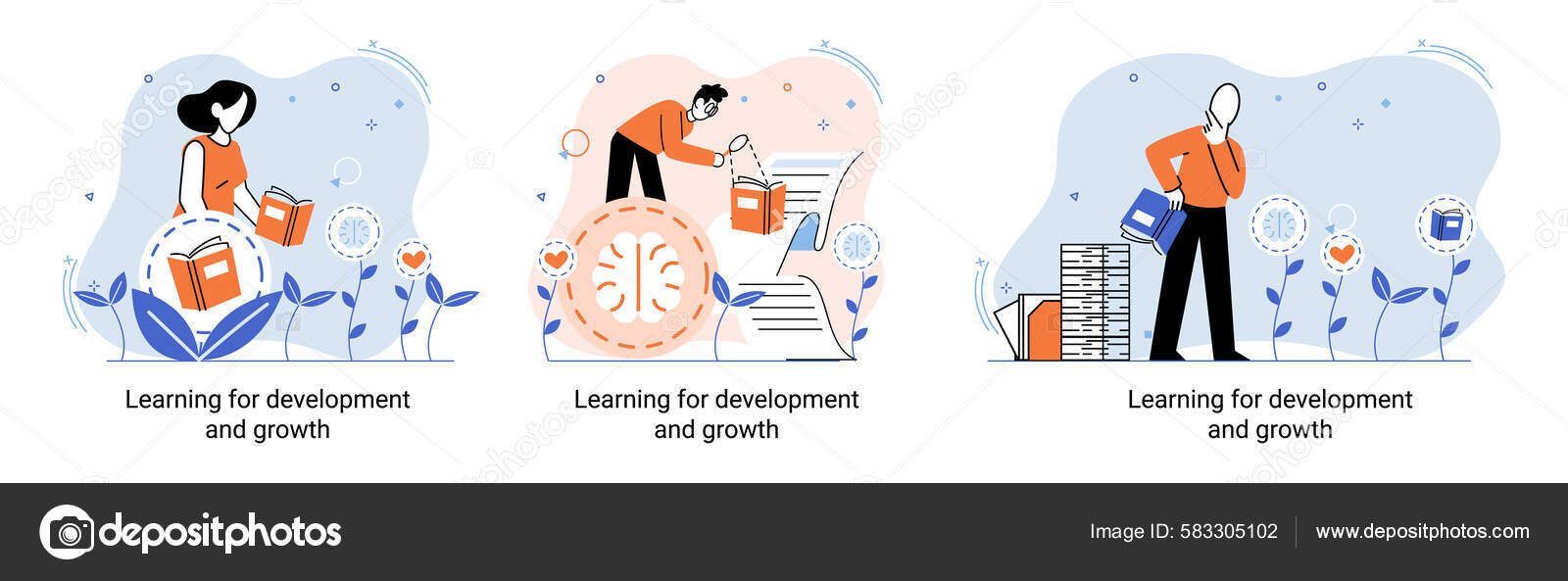 Learning Development Growth Self Learning Metaphor Online Emoloyee Education Distance Stock ...