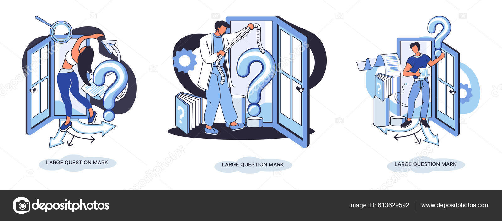 Ladge Question Mark Metaphor Problem Solution Concept Question Mark Ask Stock Vector by ...