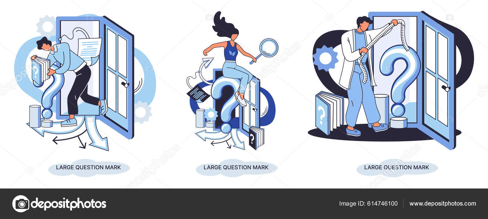Ladge Question Mark Metaphor Problem Solution Concept Question Mark Ask Stock Vector by ...