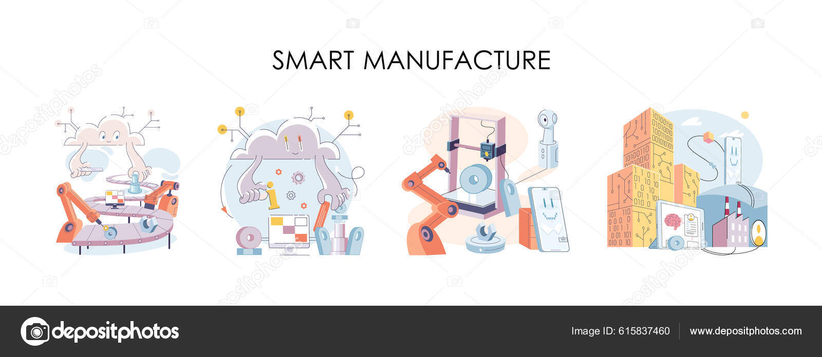 Smart Manufacture Automation Development Metaphor Innovative Smart ...