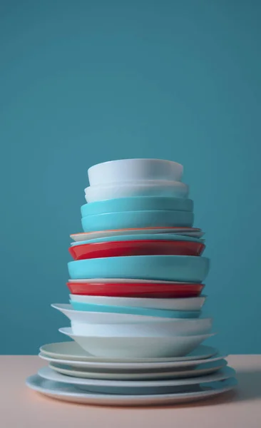 Stack of dishes Stock Photos, Royalty Free Stack of dishes Images ...