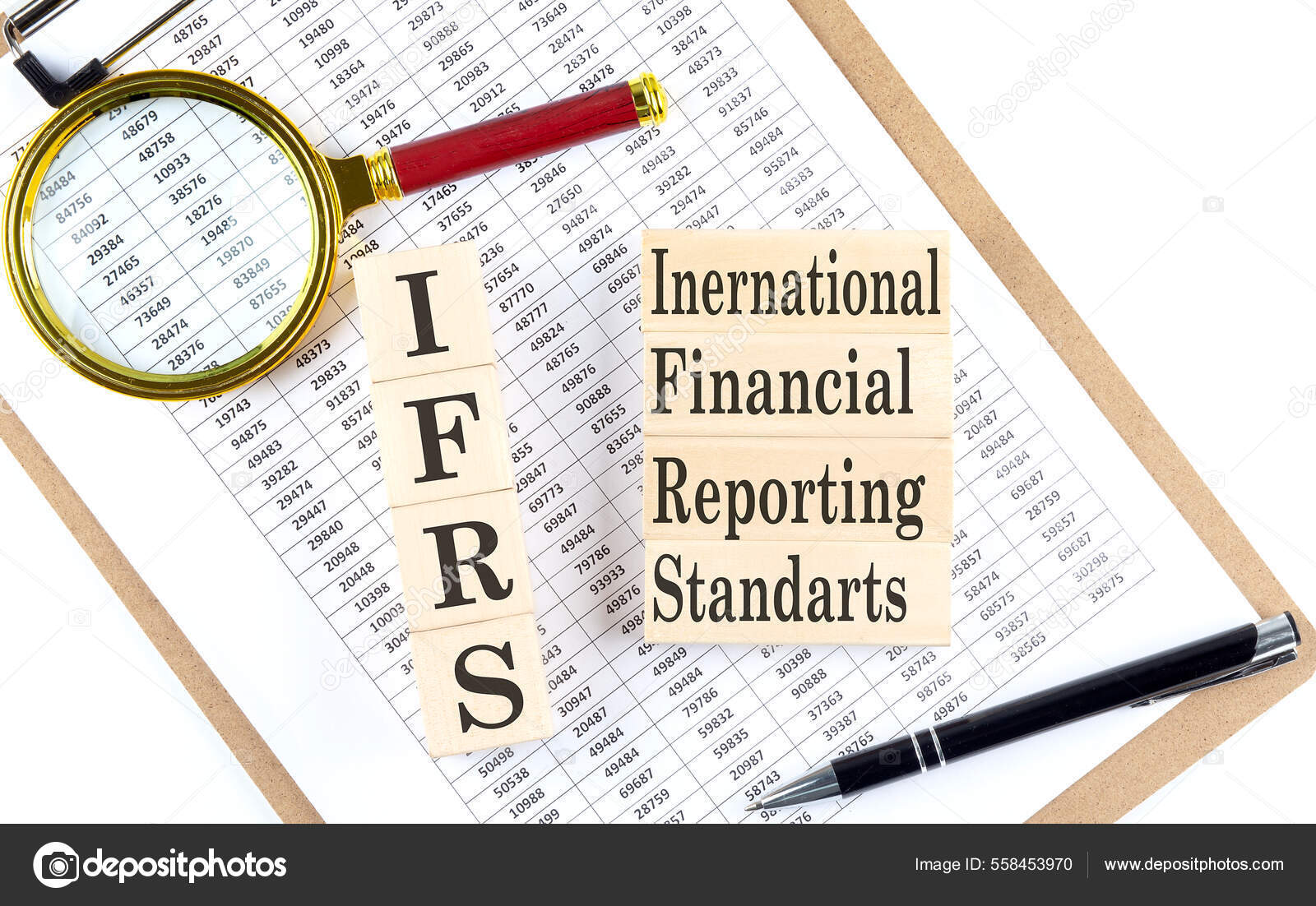 Ifrs Text Wooden Block Chart Background — Stock Photo © Irina_drozd ...