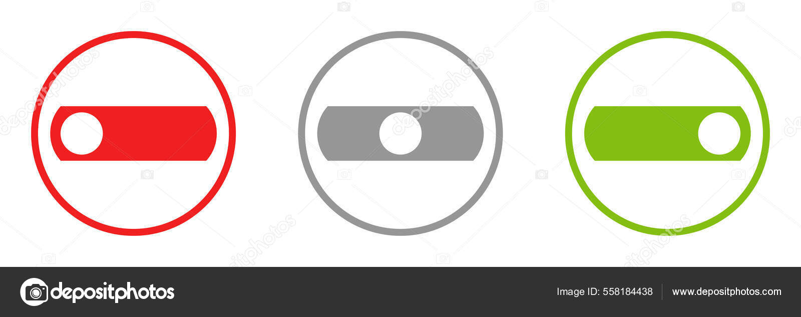 Control Symbols Circles Turn Neutral — Stock Photo © keport #558184438