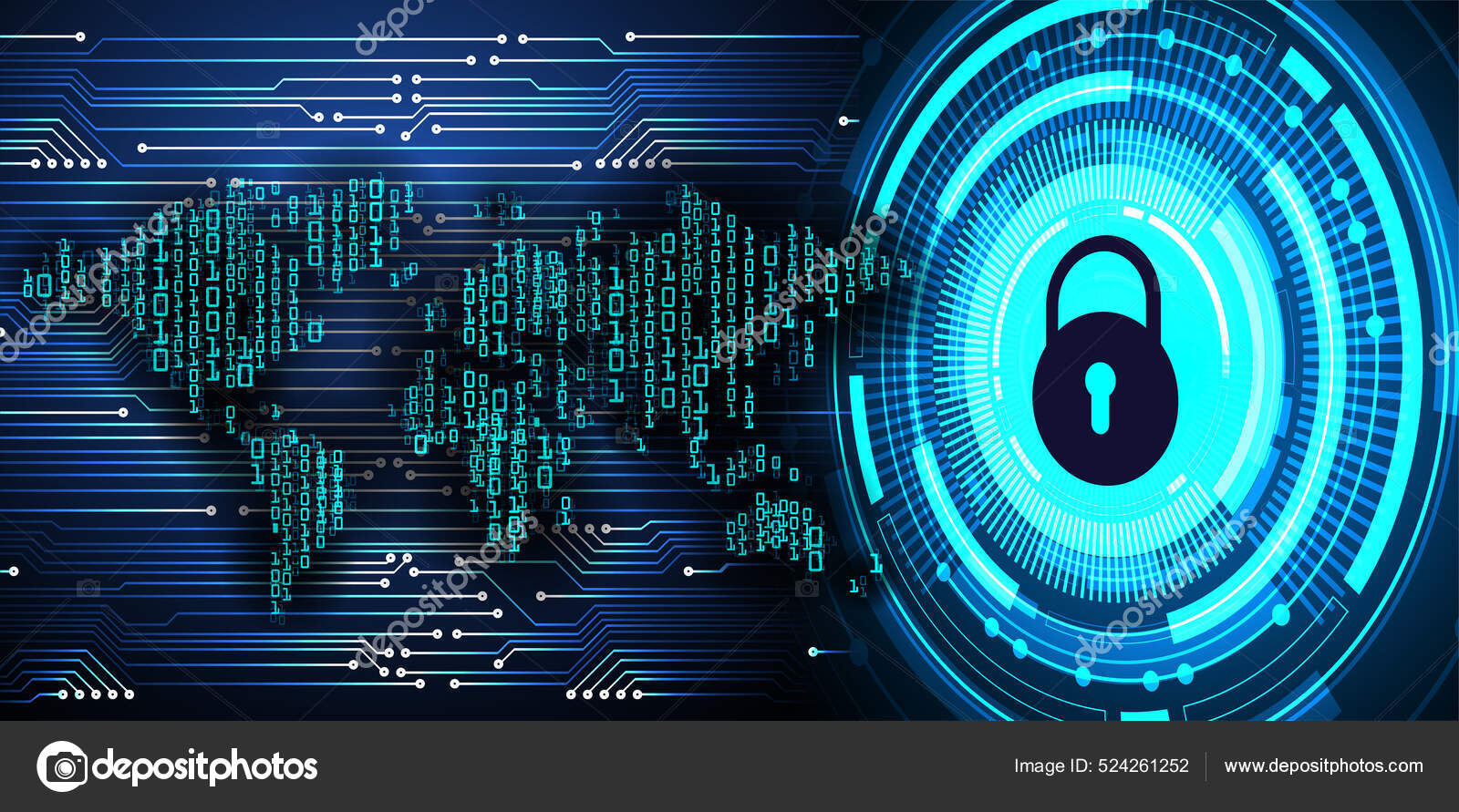 World Map Code Dark Background Stock Vector by ©titima157@gmail.com ...