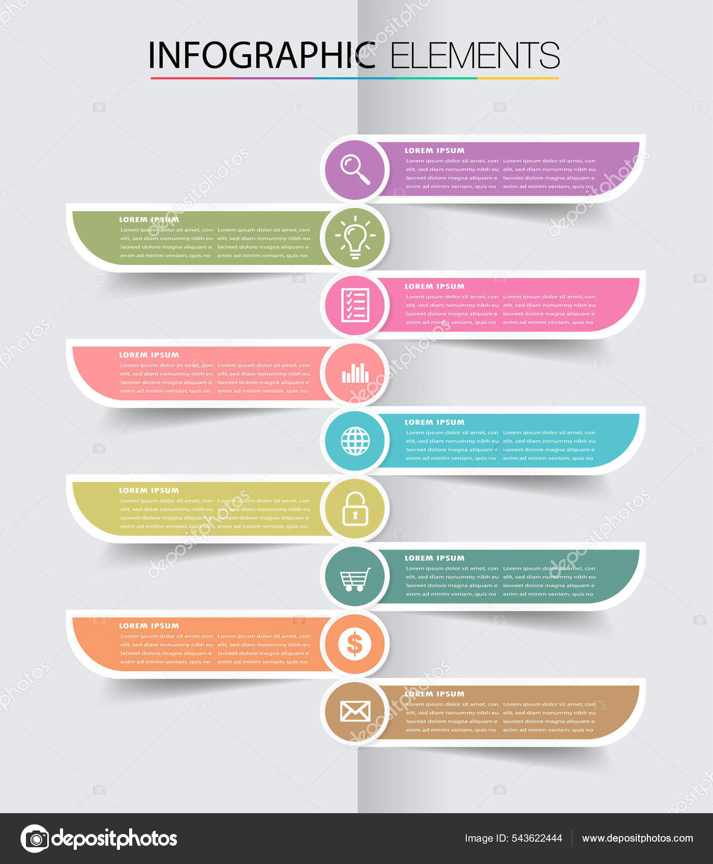 Templat Kotak Teks Modern Banner Infografis Vektor Stok oleh ©titima157 ...