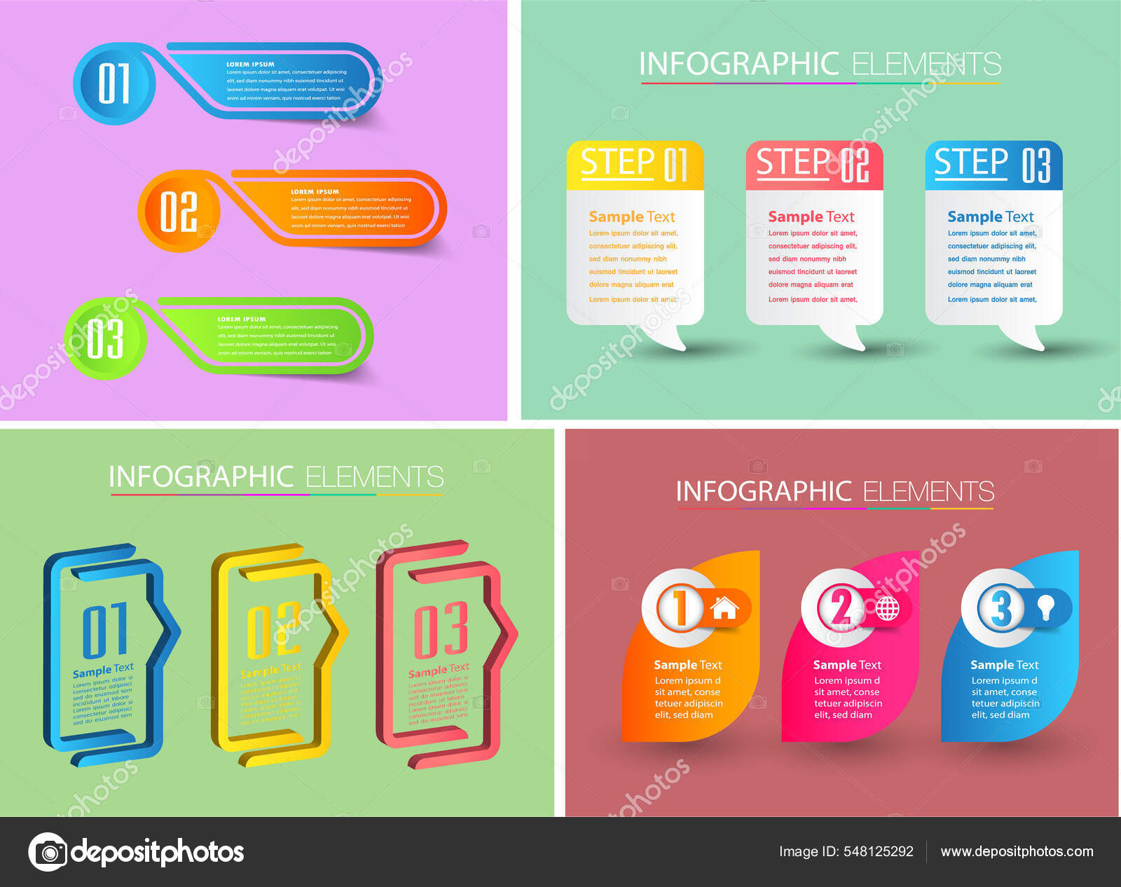 Modern Text Box Templates Infographics Banners Stock Vector by ...